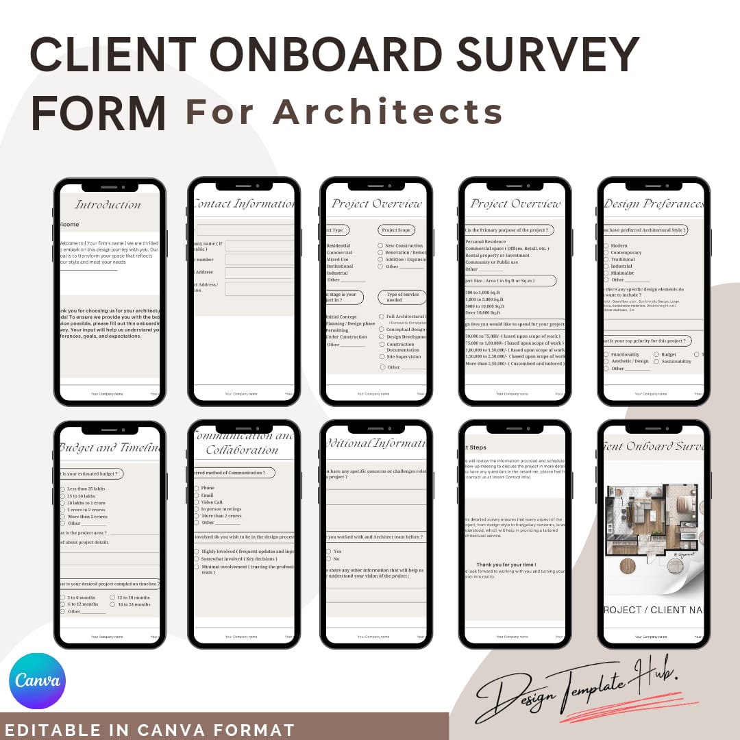 Client Onboard Survey form for Architects [ 10 pages ] – Design ...
