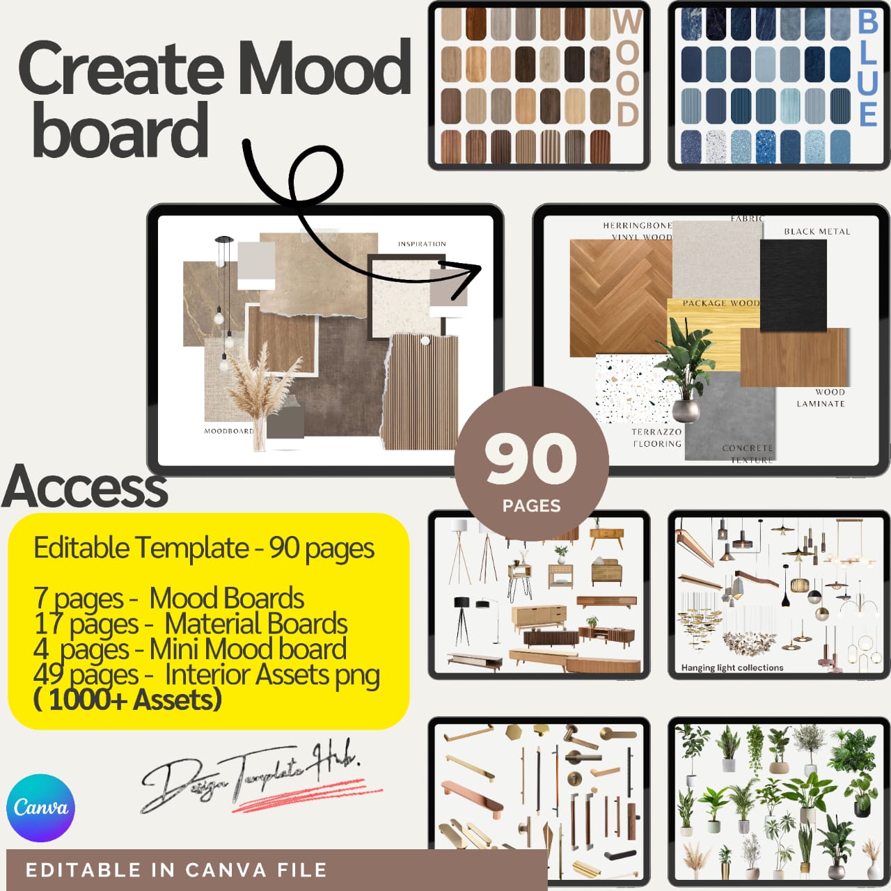 Create Mood Board with using 1000+ presets – Design Template Hub