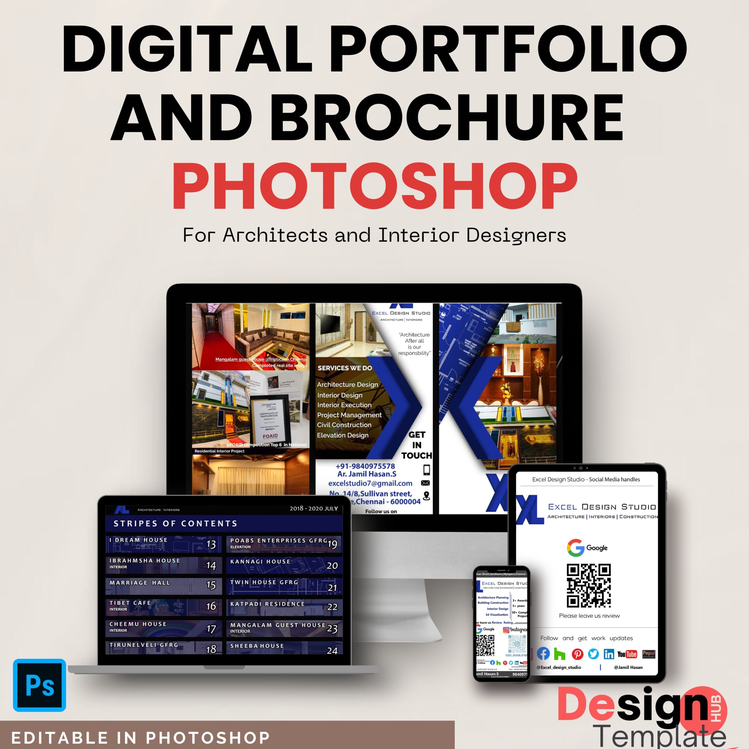 Digital Portfolio and Brochure Template in Canva – Design Template Hub