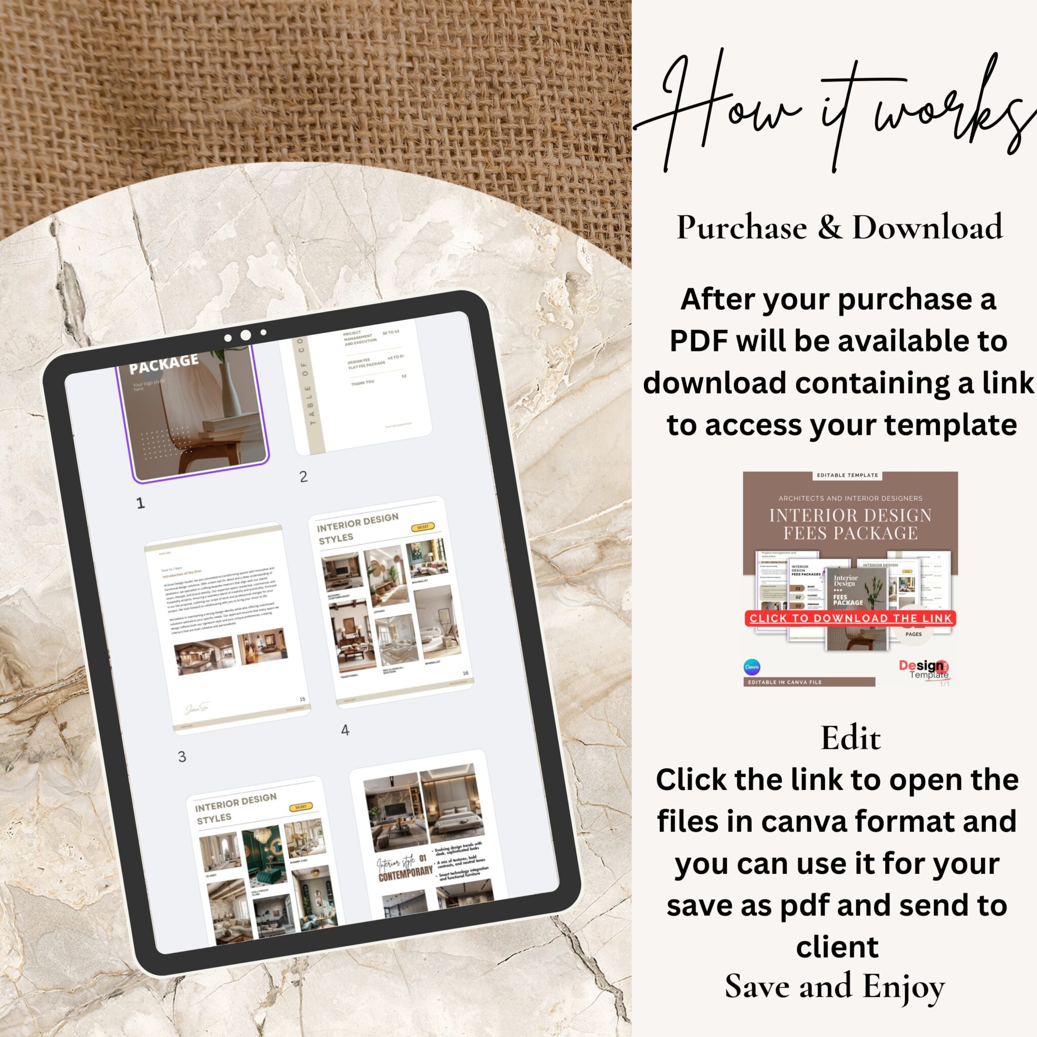 Interior Design Fees Package sq.ft fee and Flat fee [ 52 pages ...