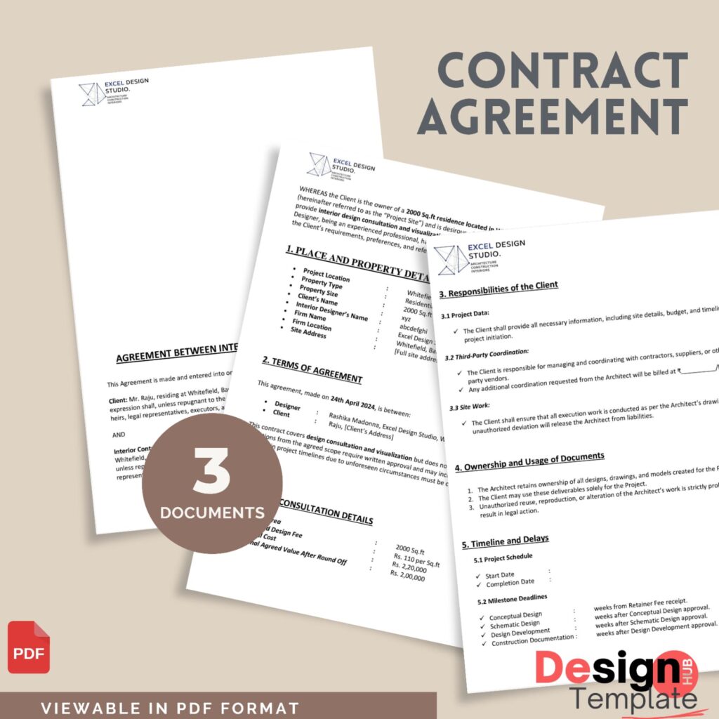 [ Pdf ] Contract Agreements for Interior Designer and Contractor [ 3 ...