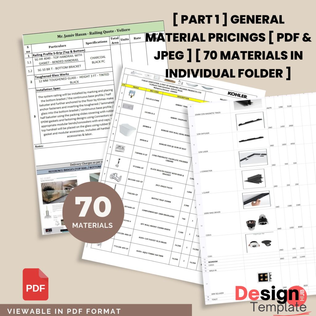 [ Part 1 ] General Material Pricings Quotation [ Pdf & Jpeg ] [ 70 ...
