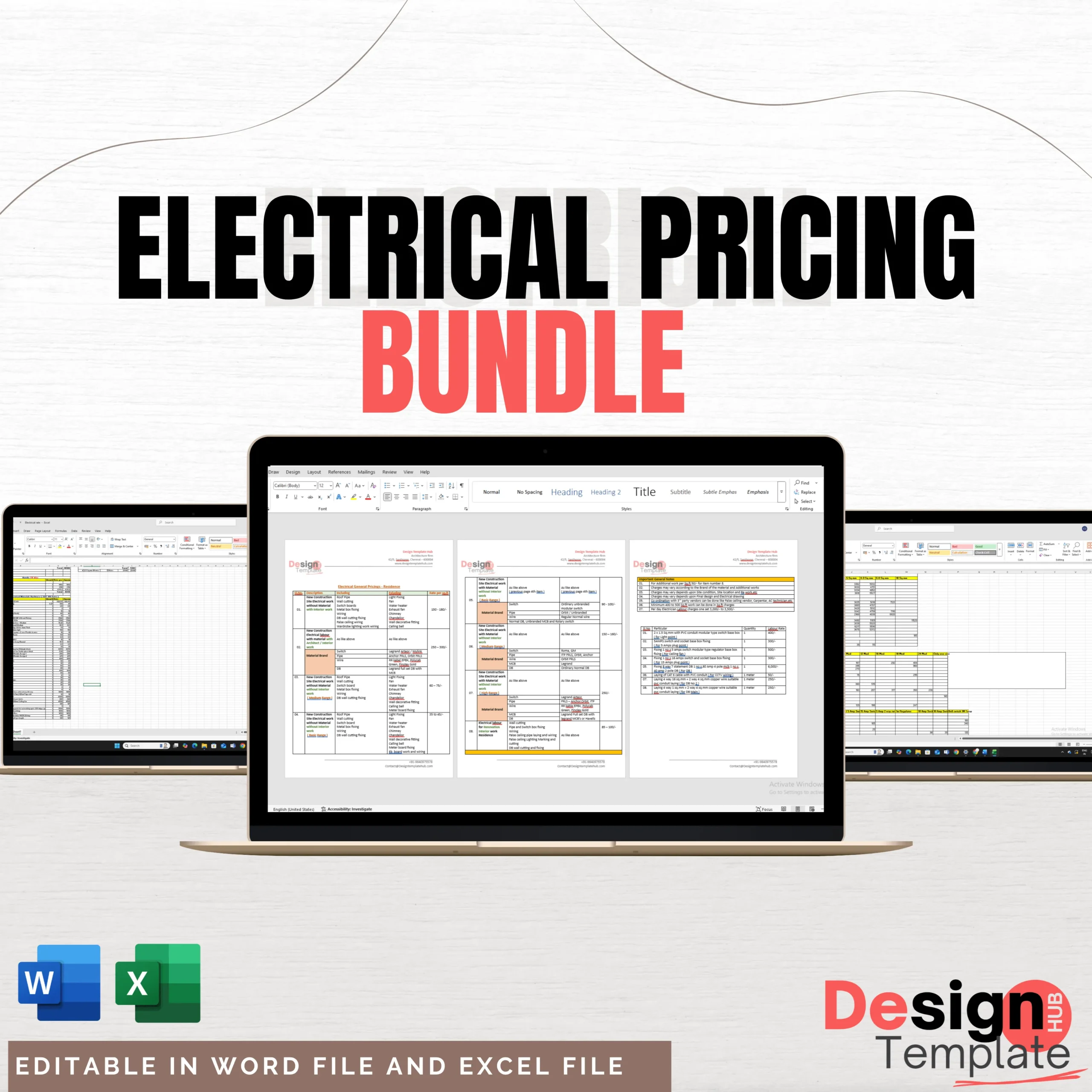 The Electrical Pricing Bundle – Design Template Hub